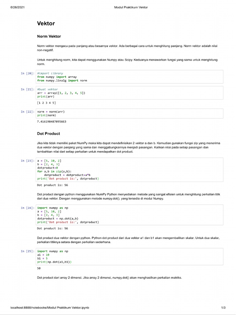 Modul Vektor, Eigen Value Dan Eigen Vektor | PDF