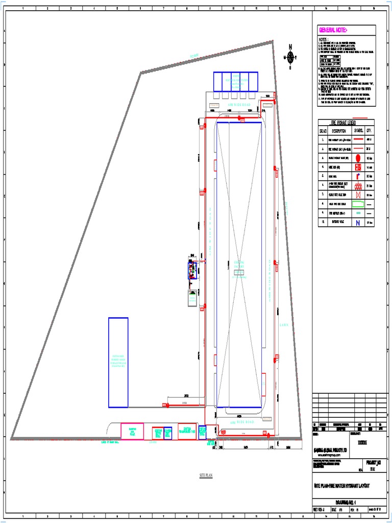 Fire Water Hydrant Layout - R1 | PDF