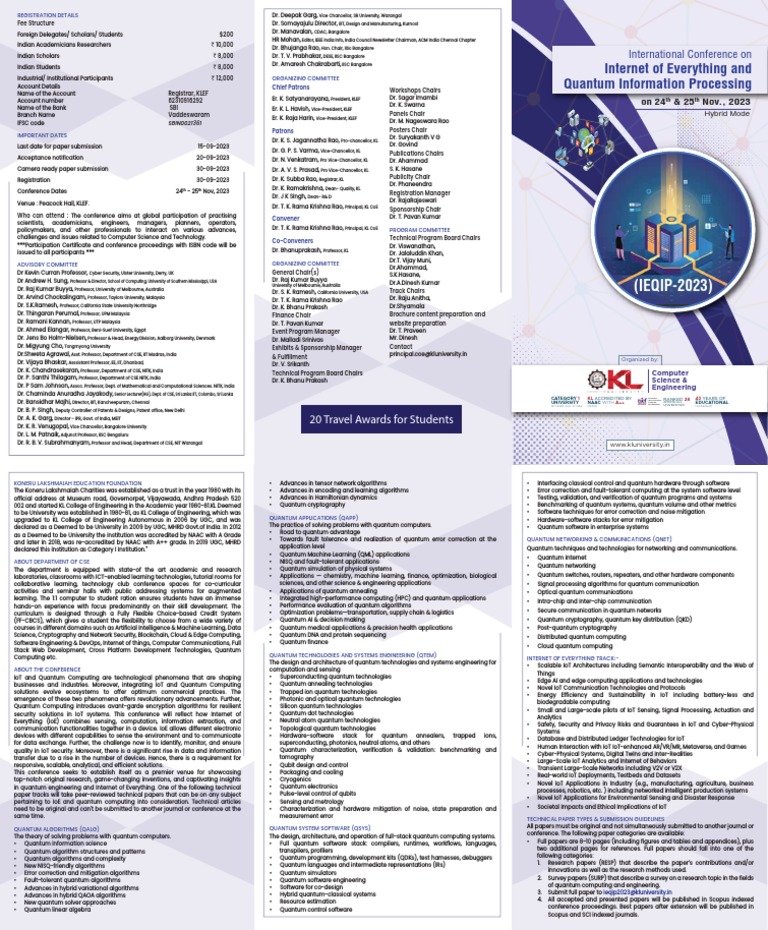 CSE - IEQIP-2023 - Brochure - 30-6-2023 | PDF | Quantum Computing ...