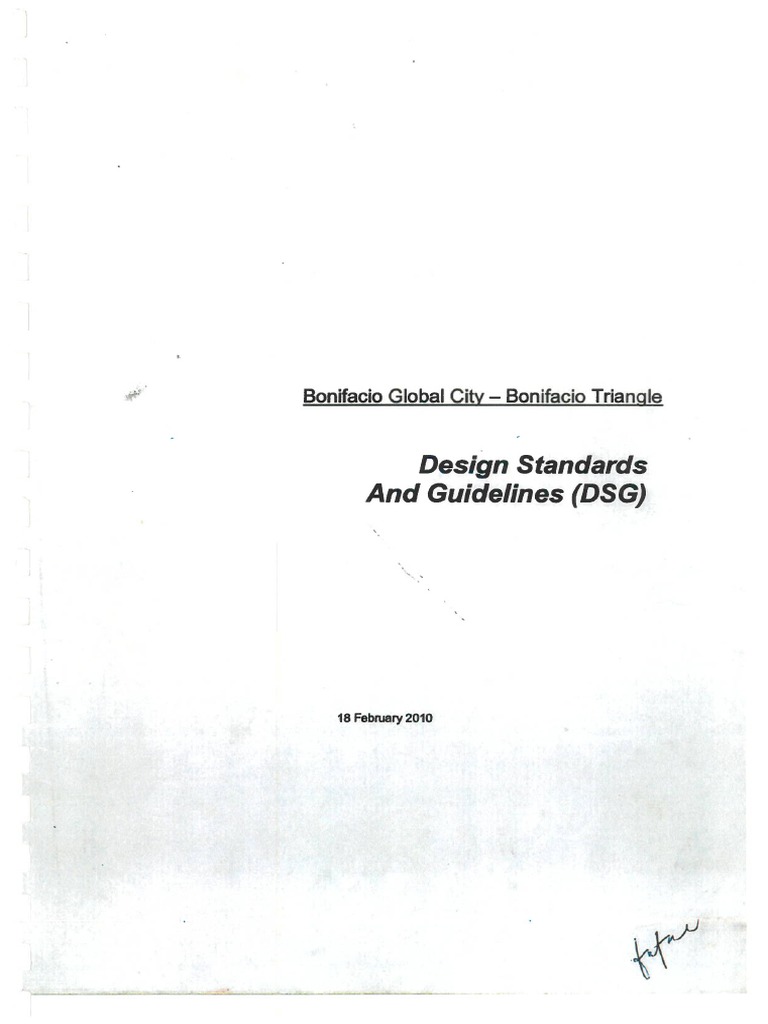 BGC Design Standards and Guidelines - B33 L18 39th Street BGC | PDF