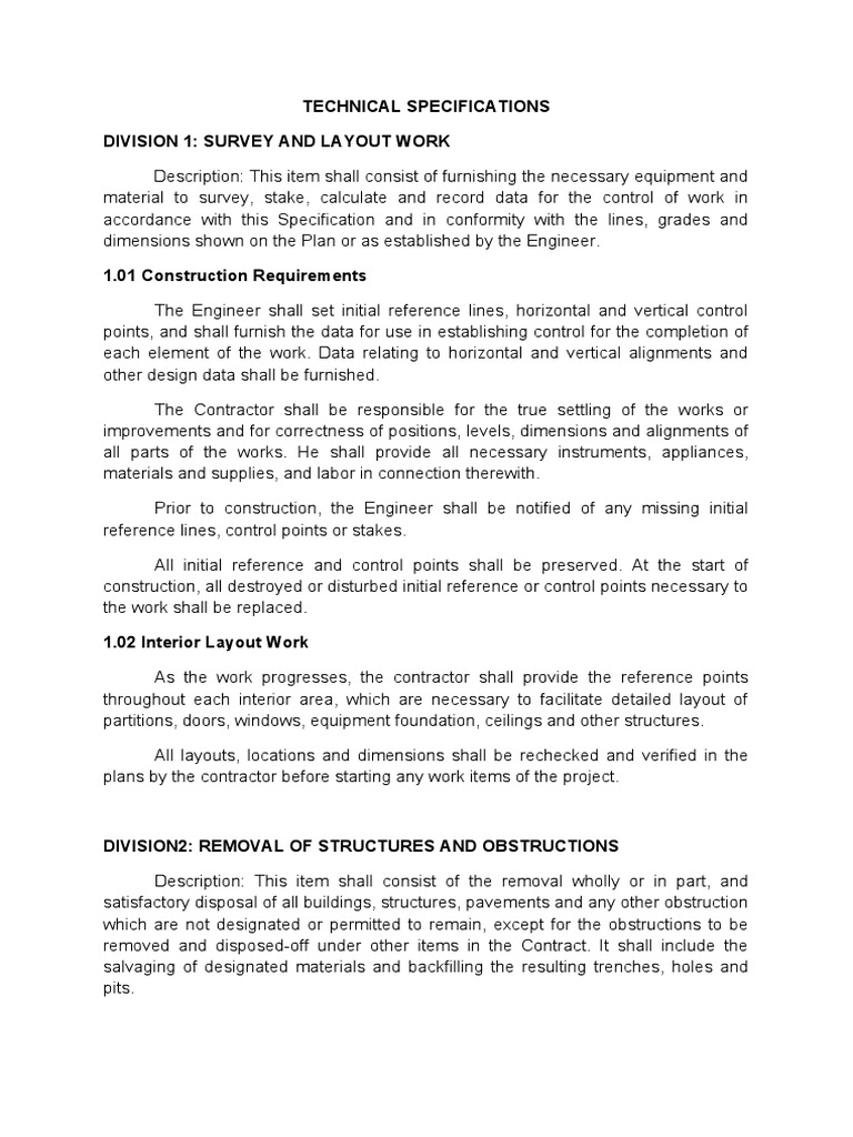 Technical Specifications Complete | PDF