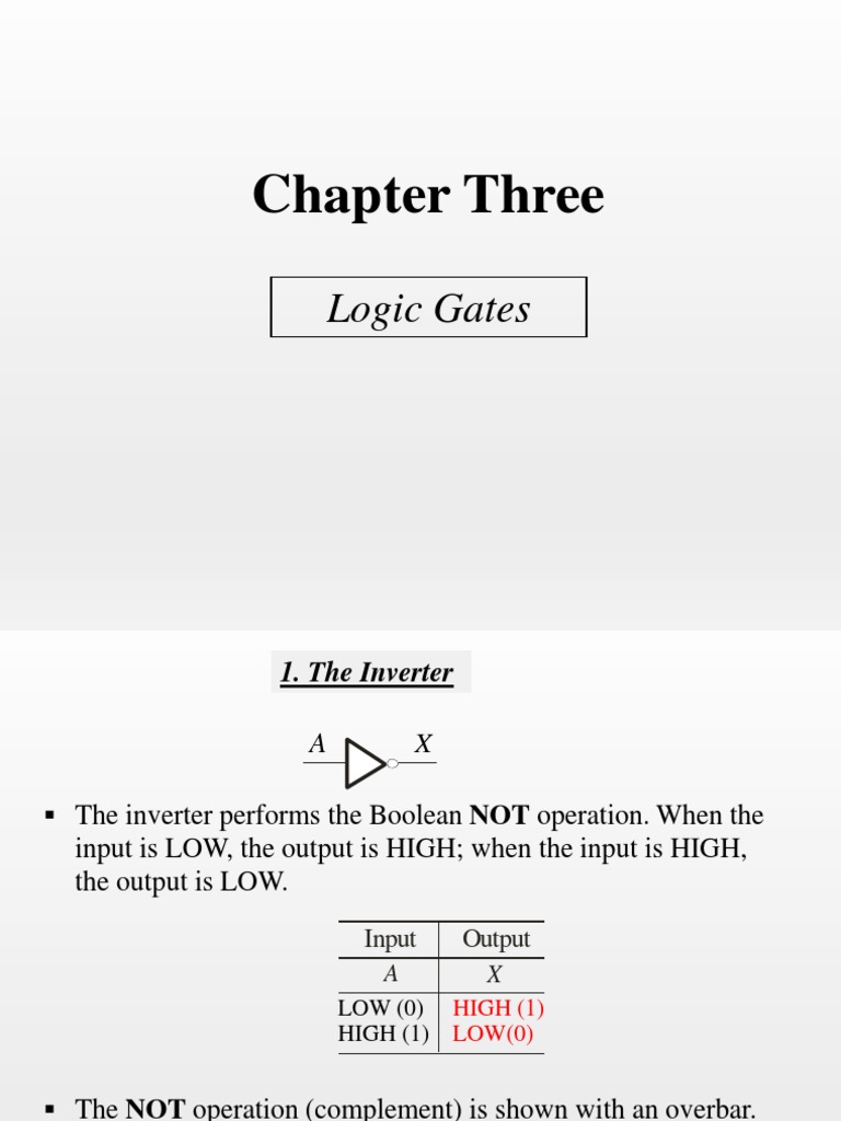 DLD Chapter - 3 | PDF | Logic Gate | Electronics