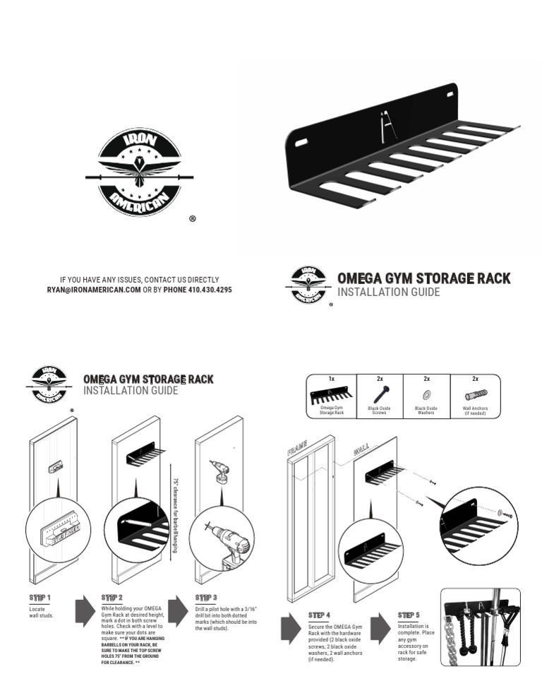 Omega Gym Rack Installation Guide | PDF