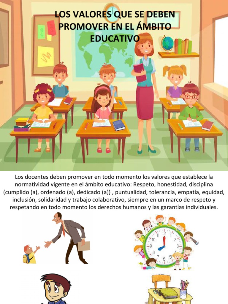 Los Valores Que Se Deben Promover en El Ámbito Educativo | PDF
