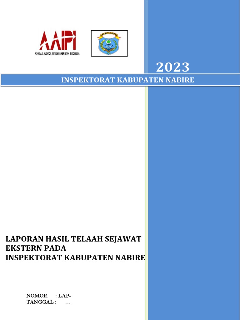 Telaah Sejawat Ekstern 2023 Nabire | PDF