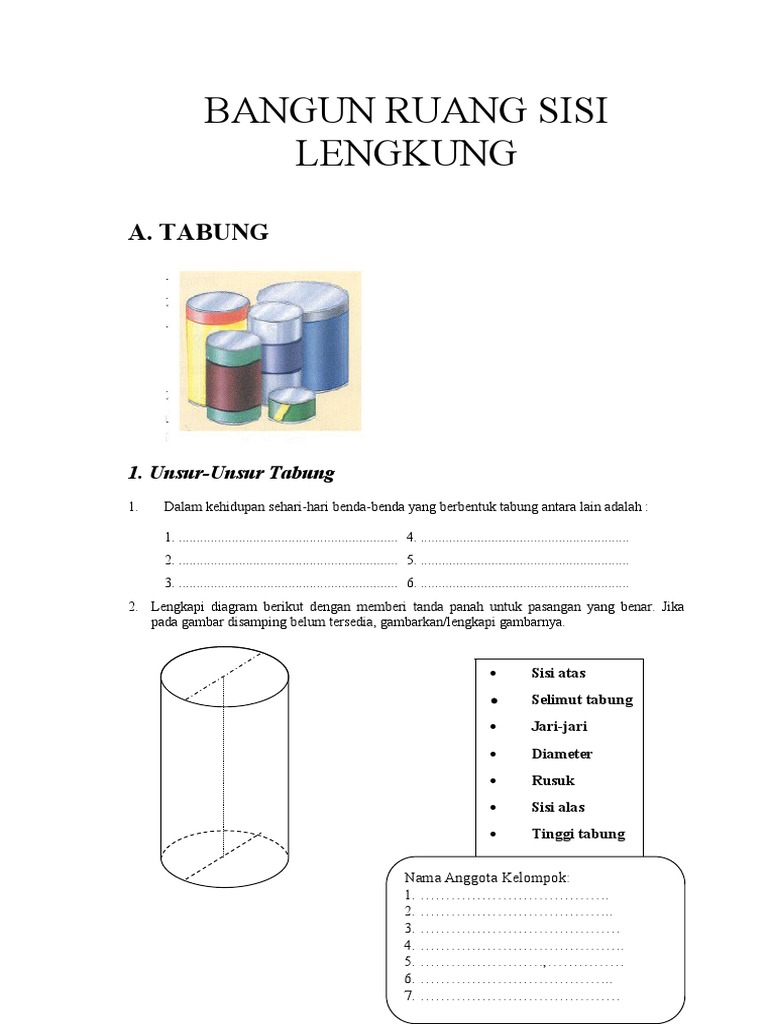 Luas dan Volume Tabung dalam Geometri | PDF