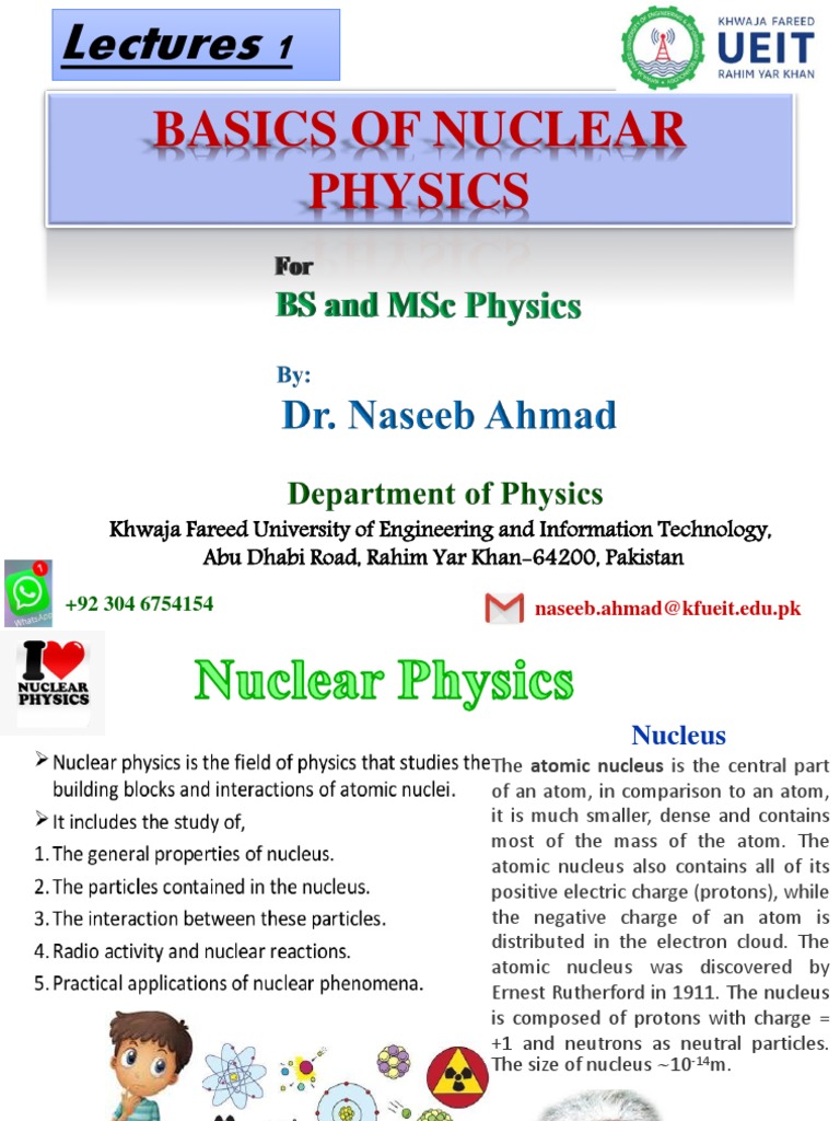 1 - Basics of Nuclear Physics | PDF