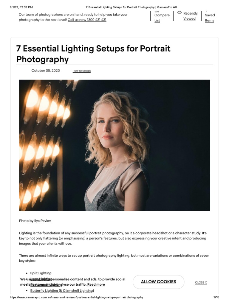 7 Essential Lighting Setups For Portrait Photography - CameraPro AU ...