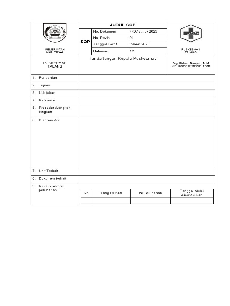 Format Sop Terbaru | PDF