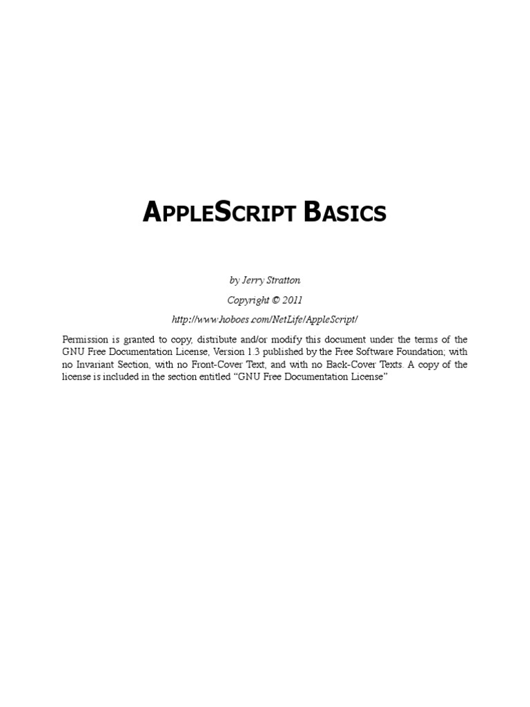 0562 Applescript Basics | PDF | Finder (Software) | Command Line Interface 0562 Applescript Basics | PDF | Finder (Software) | Command Line Interface