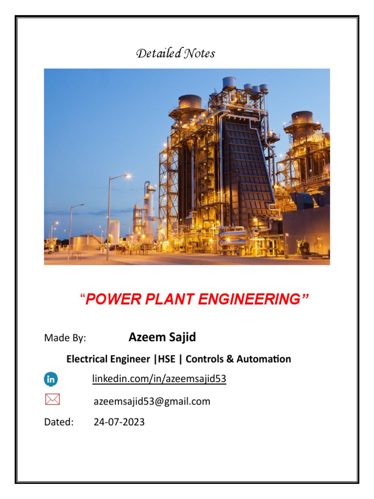 Power Plant Engineering (Detailed Notes) | PDF
