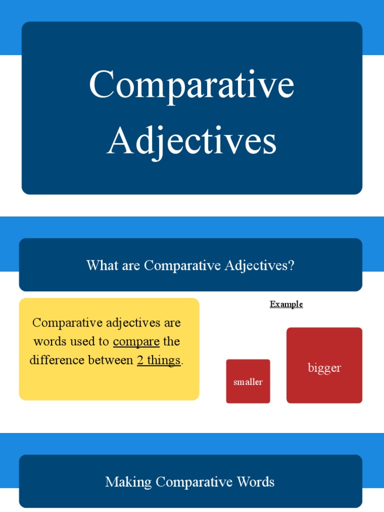Comparative Adjectives PowerPoint Lesson | PDF | Syllable | Adjective