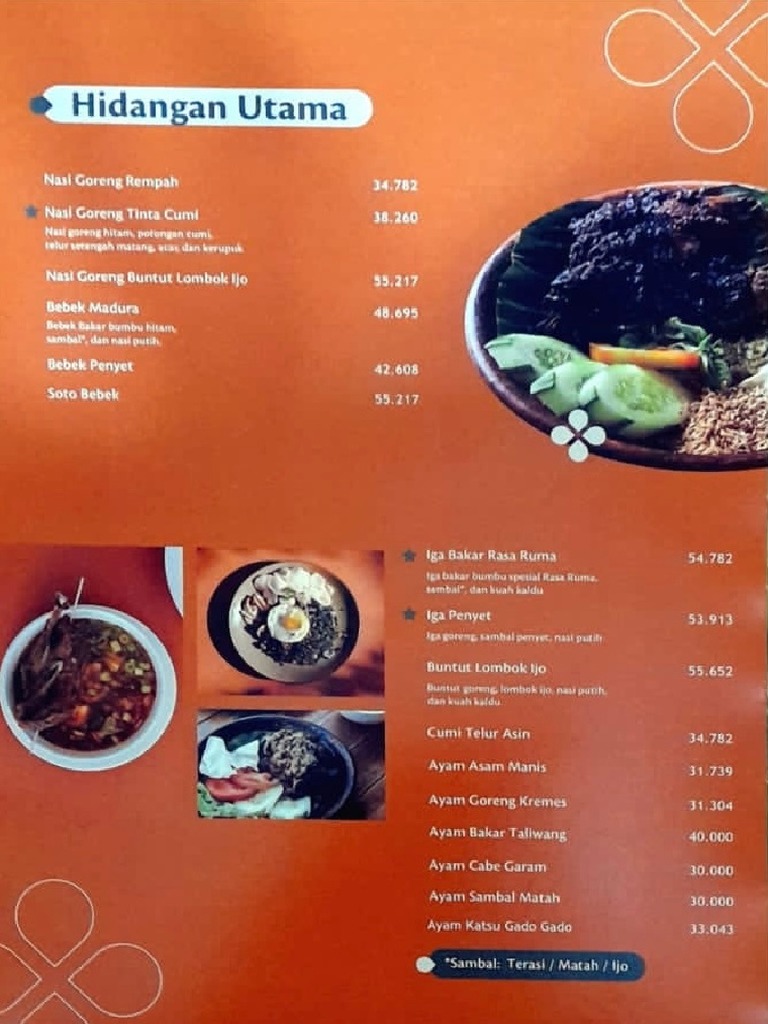 Menu Reguler Rasaruma | PDF
