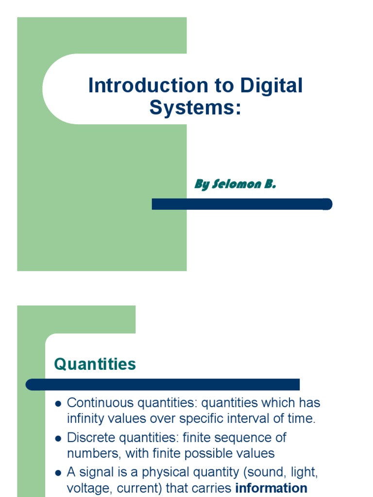 Introduction | PDF | Digital Signal | Analog To Digital Converter