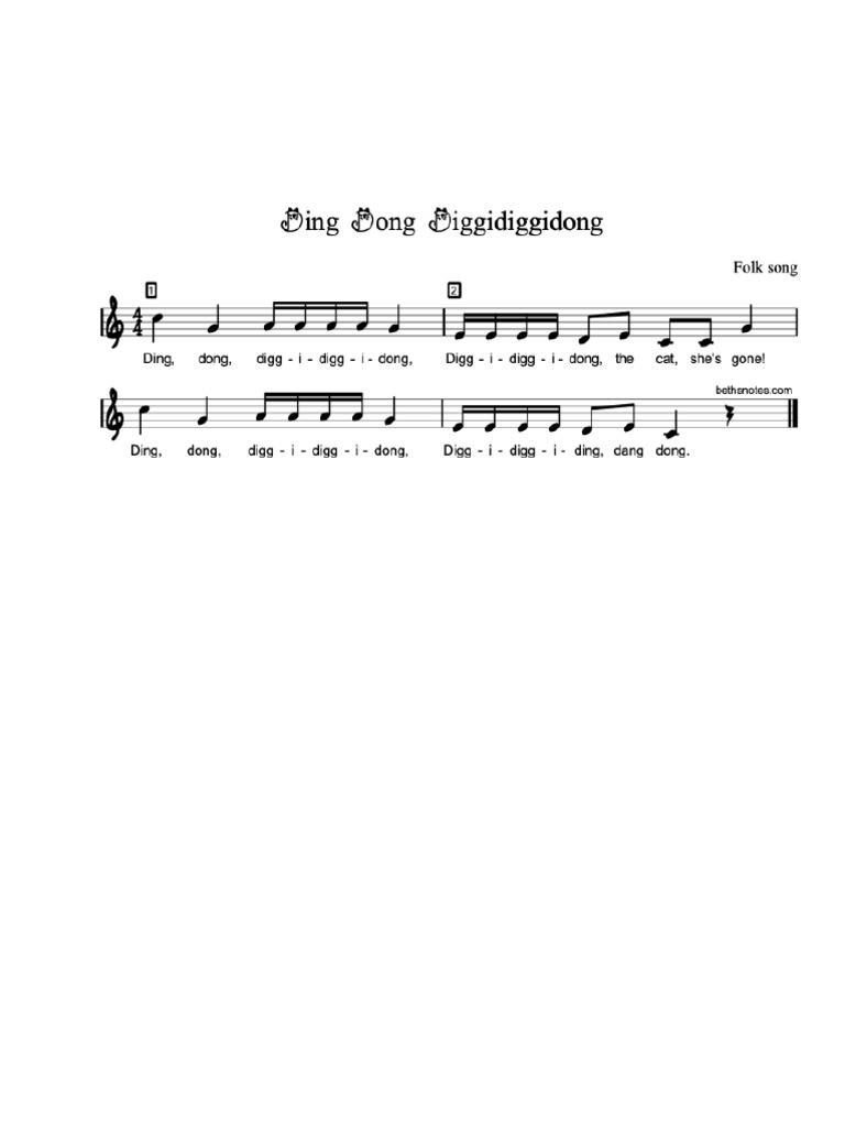 Ding Dong Score | PDF