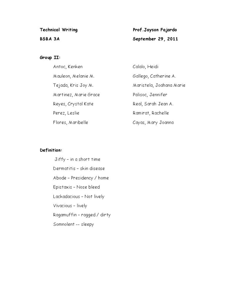 Technical Writing: Vocabulary and Context | PDF | Science & Mathematics