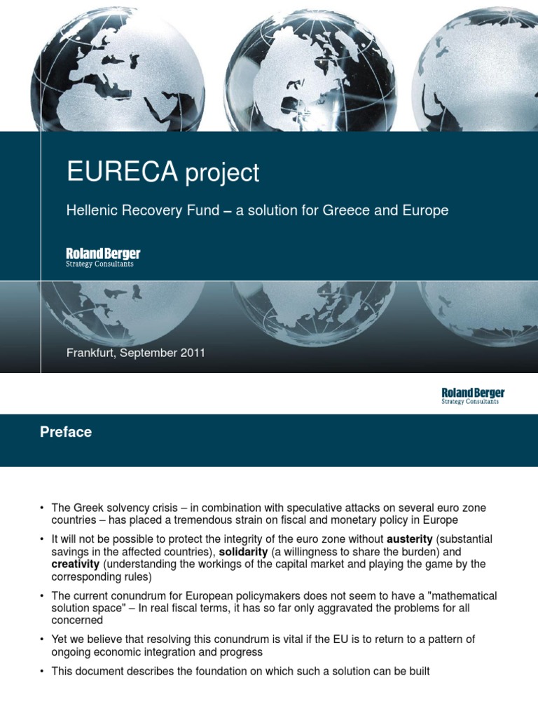 Eureca Project - Hellenic Recovery Fund | PDF