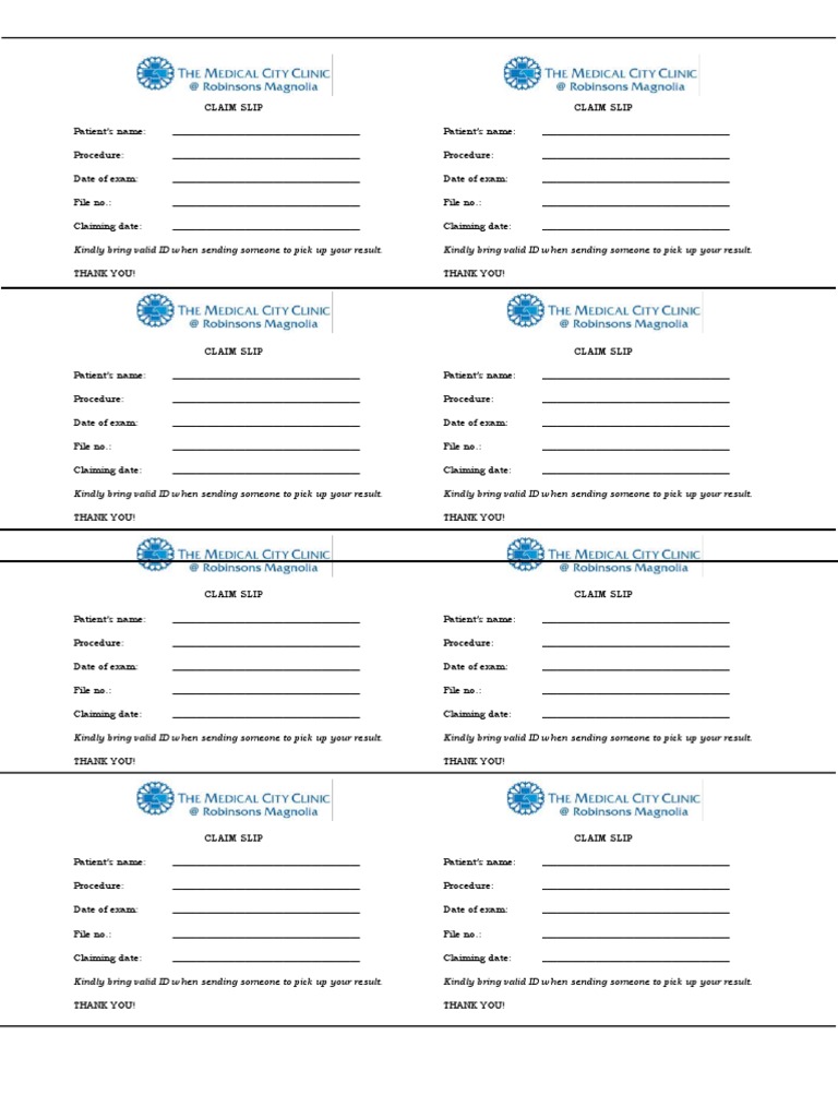 Claim Slip X-Ray | PDF | Medical Specialties | Clinical Medicine