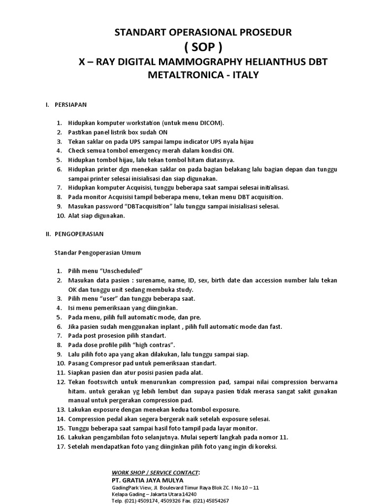 SOP Helianthus DBT | PDF