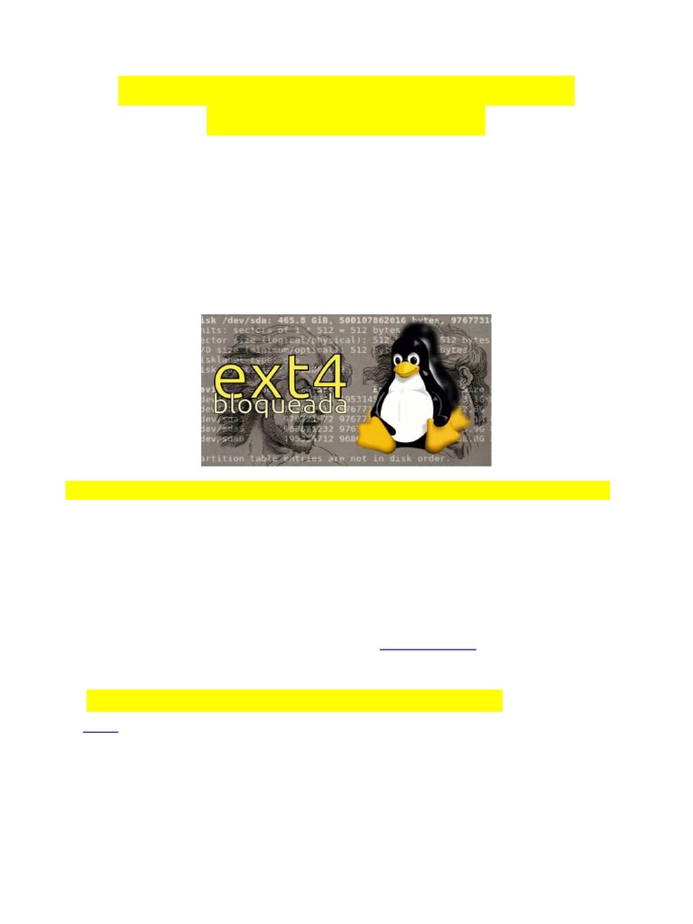 Cambiar Permisos de Escritura de Una Partición Ext4 en Linux | PDF Cambiar Permisos de Escritura de Una Partición Ext4 en Linux | PDF