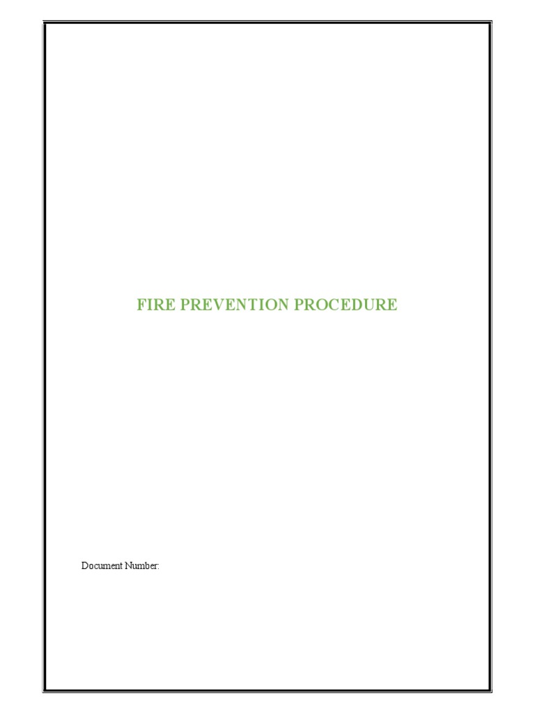 Fire Prevention Procedure | Download Free PDF | Fires | Fire Safety