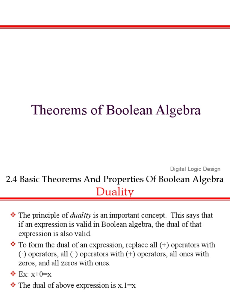 Theorems - Boolean Algebra | PDF | Boolean Algebra | Teaching Mathematics