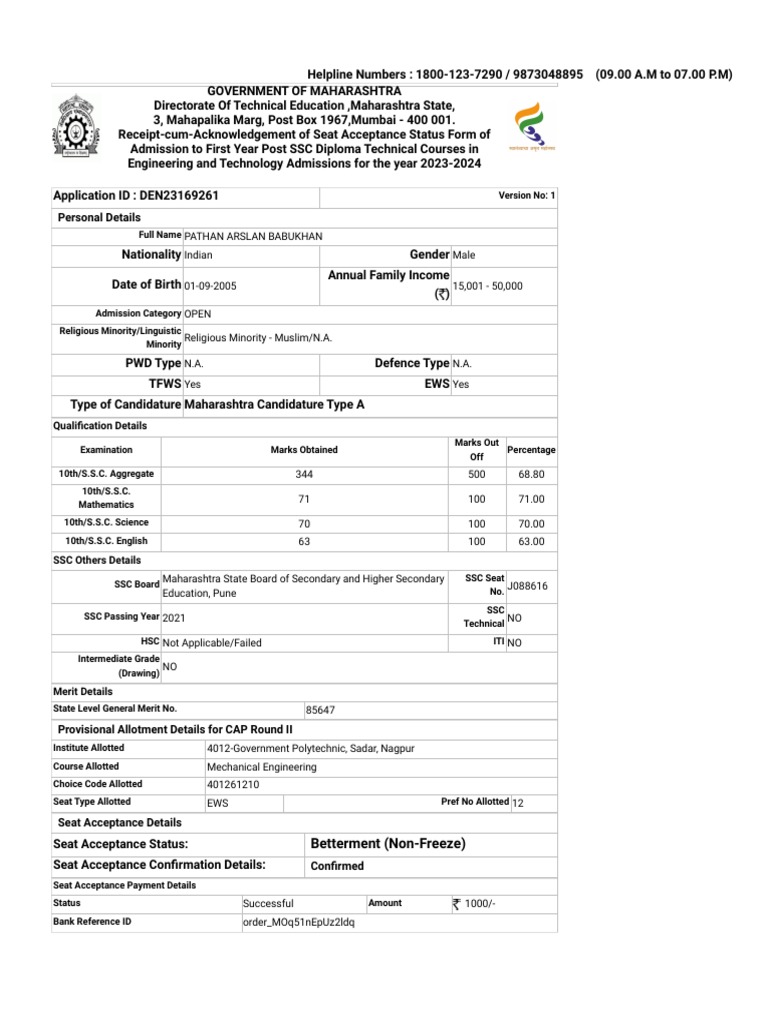 Directorate Of Technical Education Maharashtra State Mumbai PDF