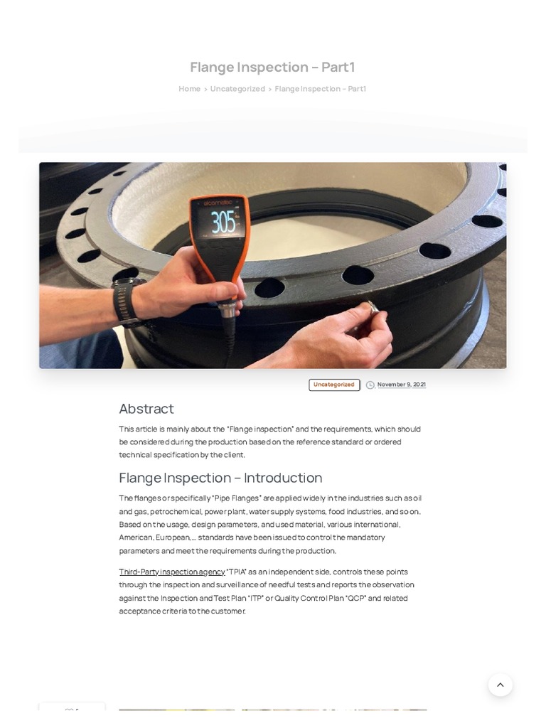 Flange Inspection - Part1 | PDF | Forging | Secondary Sector Of The Economy