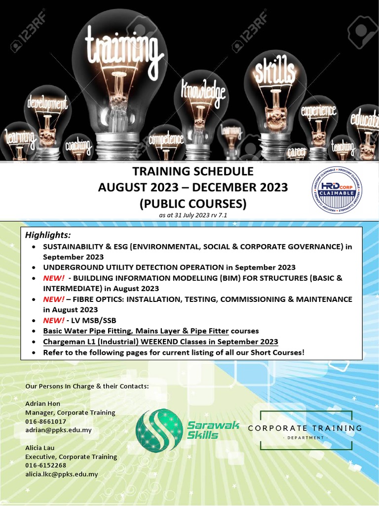 Training Schedule | PDF