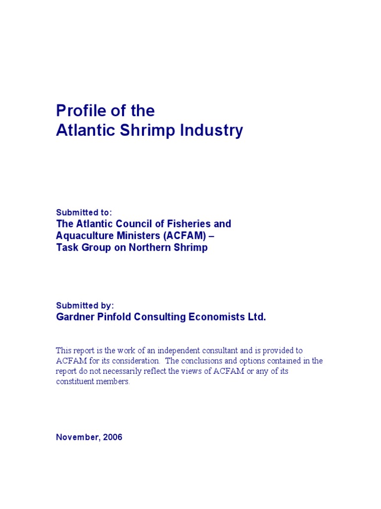 Profile of The Atlantic Shrimp Industry | PDF | Fishery | Newfoundland ...