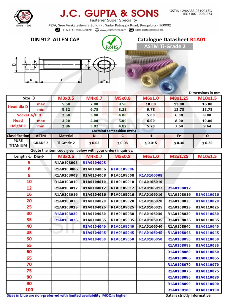 DIN-912-Allen-Cap-R1A01-Ti-Gr2 | PDF