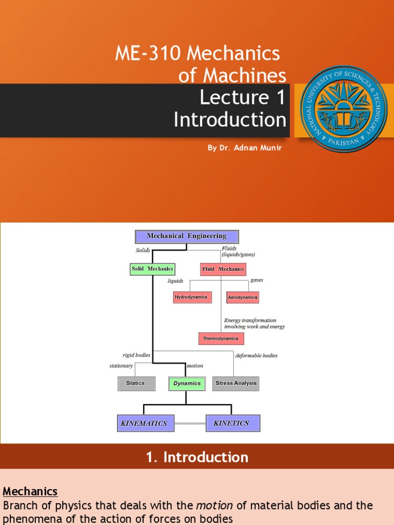 Lecture 1 - Introduction - Part A | PDF | Machines | Force