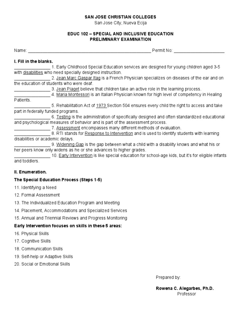 Educ 102 - Prelim and Midterm Exam | PDF | Wellness