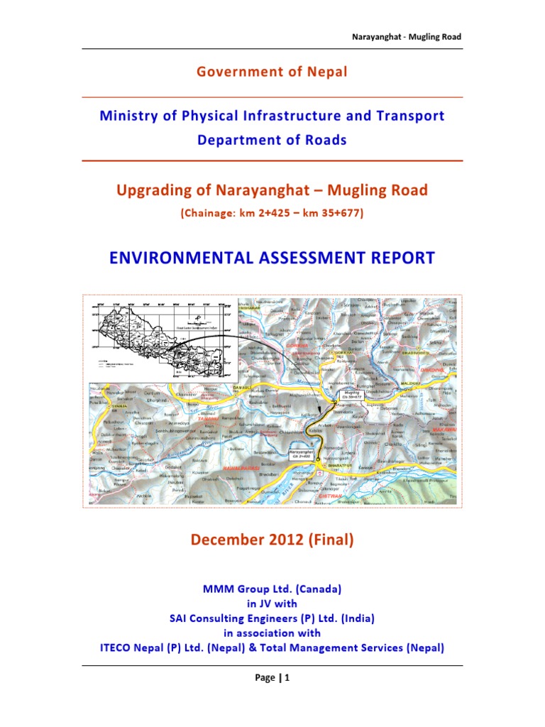 Environmental Assessment Report | PDF | Road | Environmental Impact ...