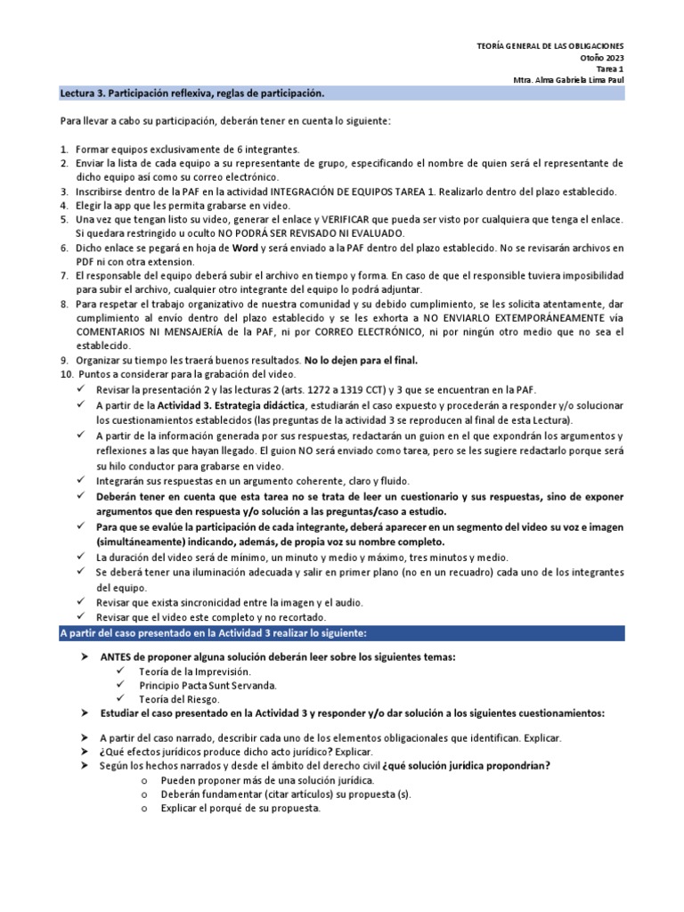 Lectura 3 - Participación Reflexiva, Reglas de Participación | PDF