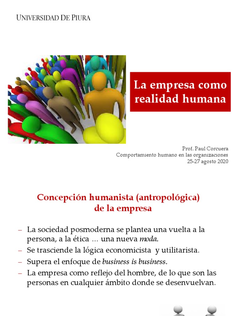 La Empresa Como Realidad Humana | PDF | Business | Motivación