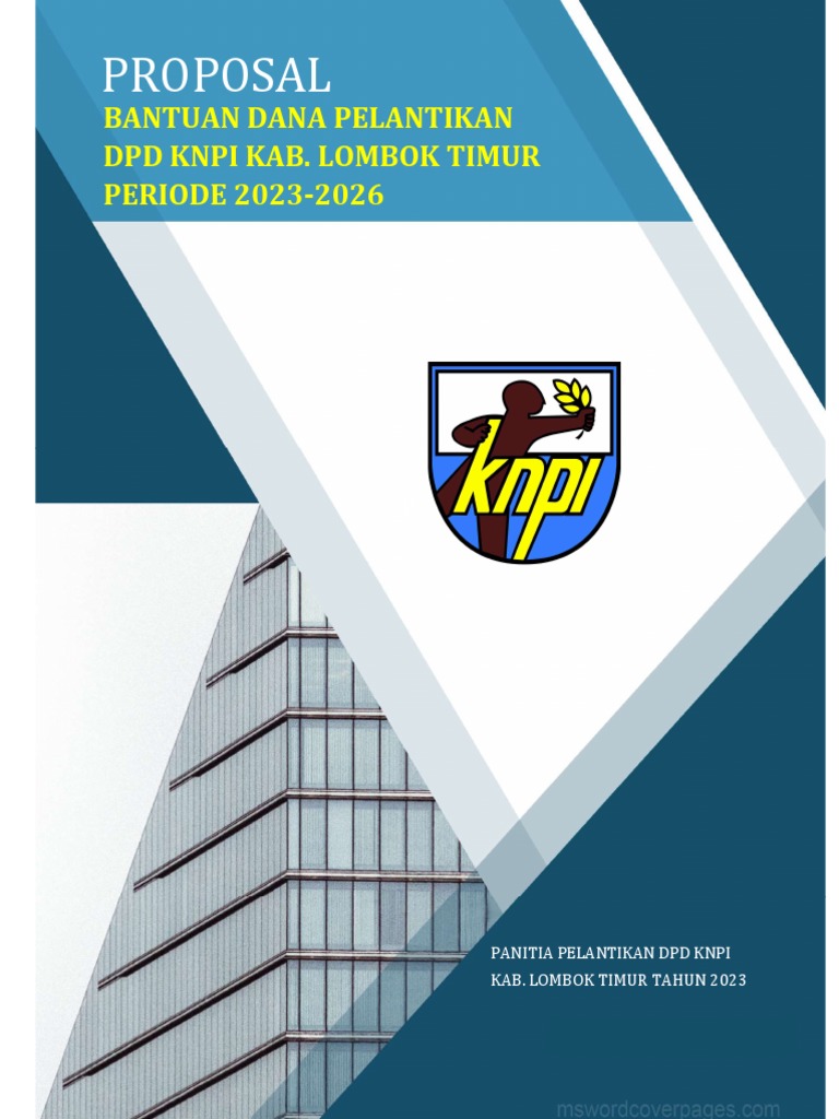 Proposal Pelantikan Knpi 2023 | PDF