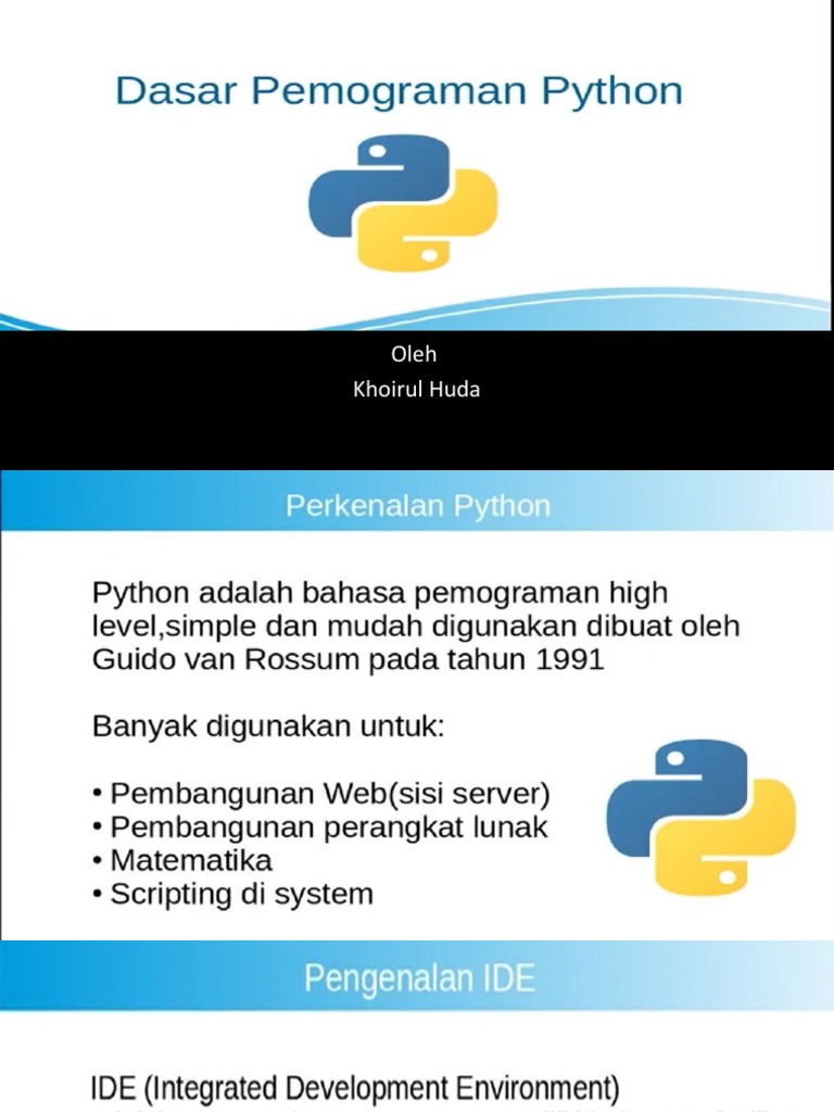 Pemrograman Dasar Python | PDF