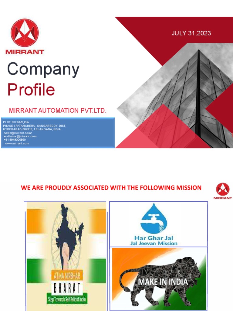 Mirrant Company Profile July 31 | PDF | Flow Measurement | Scada