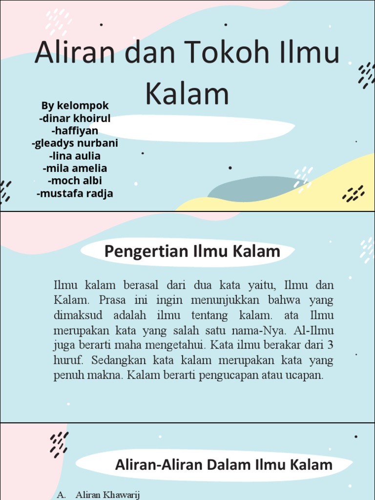 Aliran Dan Tokoh Ilmu Kalam Salinan Pdf