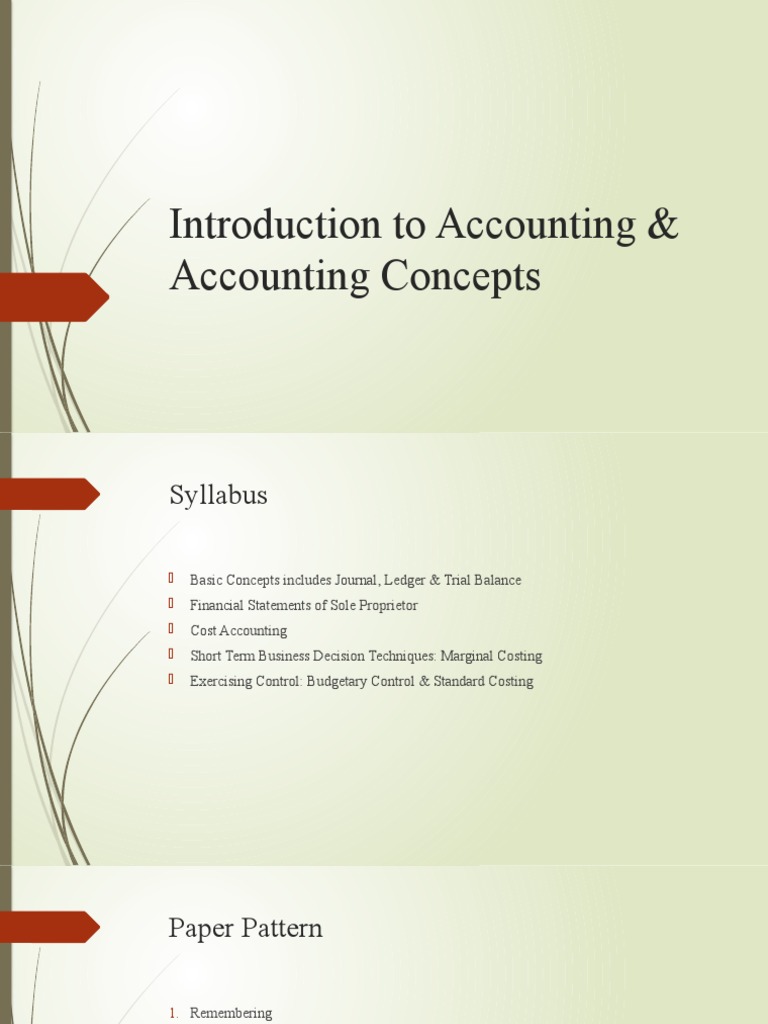 Accounting - Concepts & Conventions | PDF | Debits And Credits ... Accounting - Concepts & Conventions | PDF | Debits And Credits ...