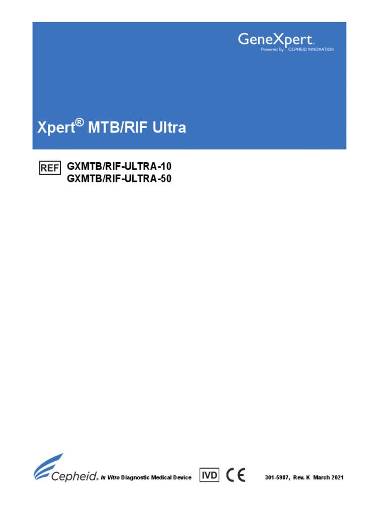Xpert MTB-RIF Ultra ENGLISH Package Insert 301-5987 | PDF