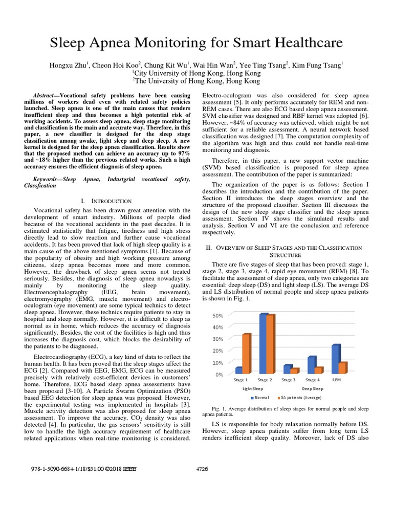 Sleep Apnea Monitoring For Smart Healthcare | PDF | Sleep | Electroencephalography