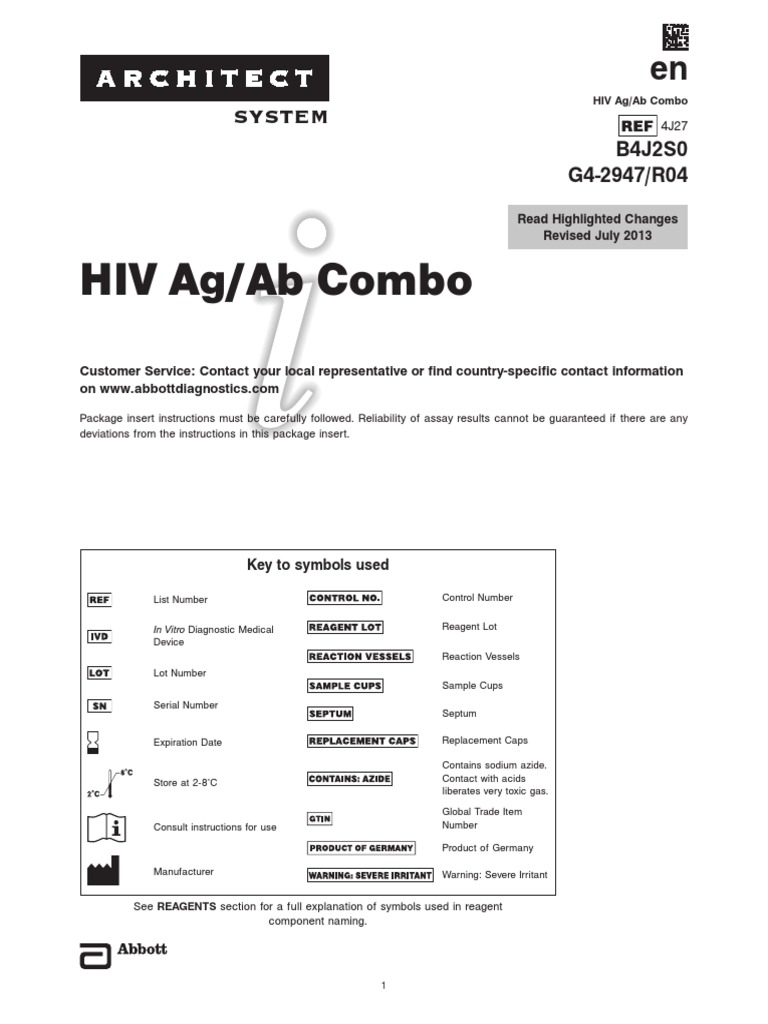 HIV Ag/Ab Combo: System | PDF | Diagnosis Of Hiv/Aids | Hiv