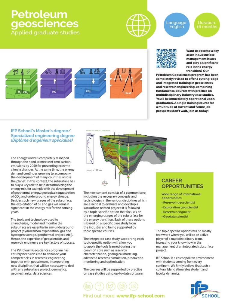 IFP School Petroleum Geosciences Program | PDF | Petroleum Reservoir ...