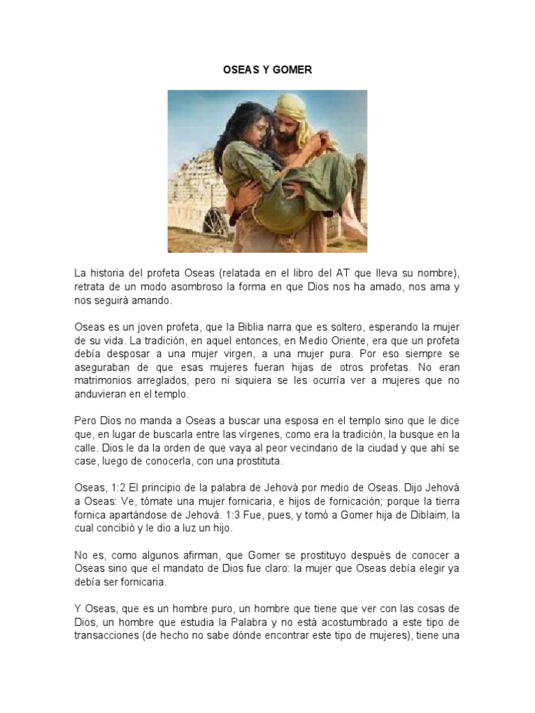 Oseas y Gomer: Amor y Redención | PDF | Amor | Dios