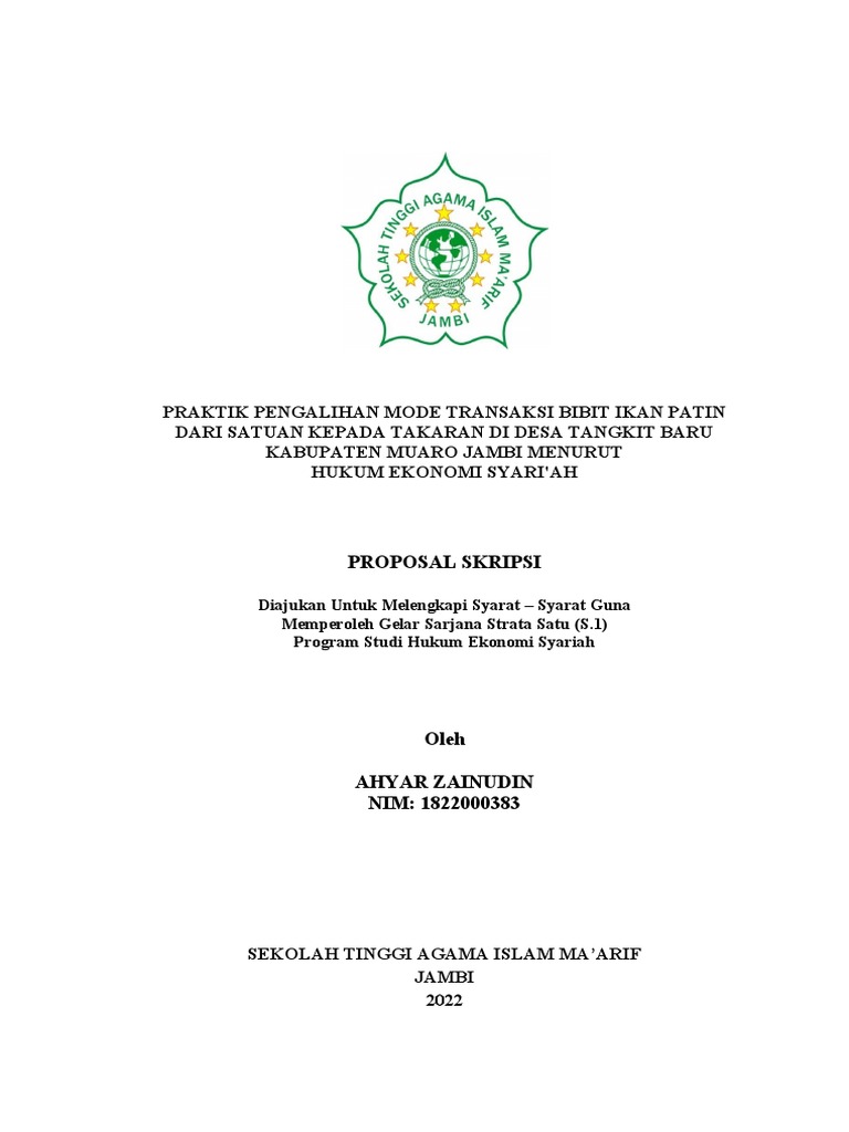 Skripsi Hukum Ekonomi Syariah | PDF Skripsi Hukum Ekonomi Syariah | PDF