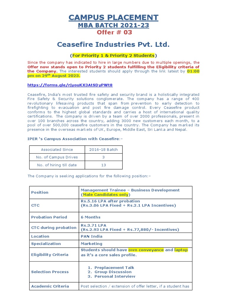 Campus Notice - Ceasefire - Offer - 03 - P2 | PDF | Sales | Business ...