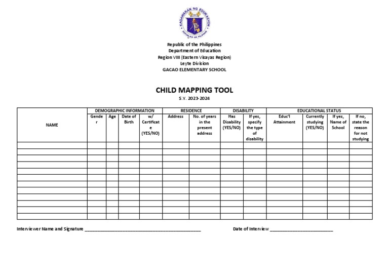 Child Mapping Tool | PDF