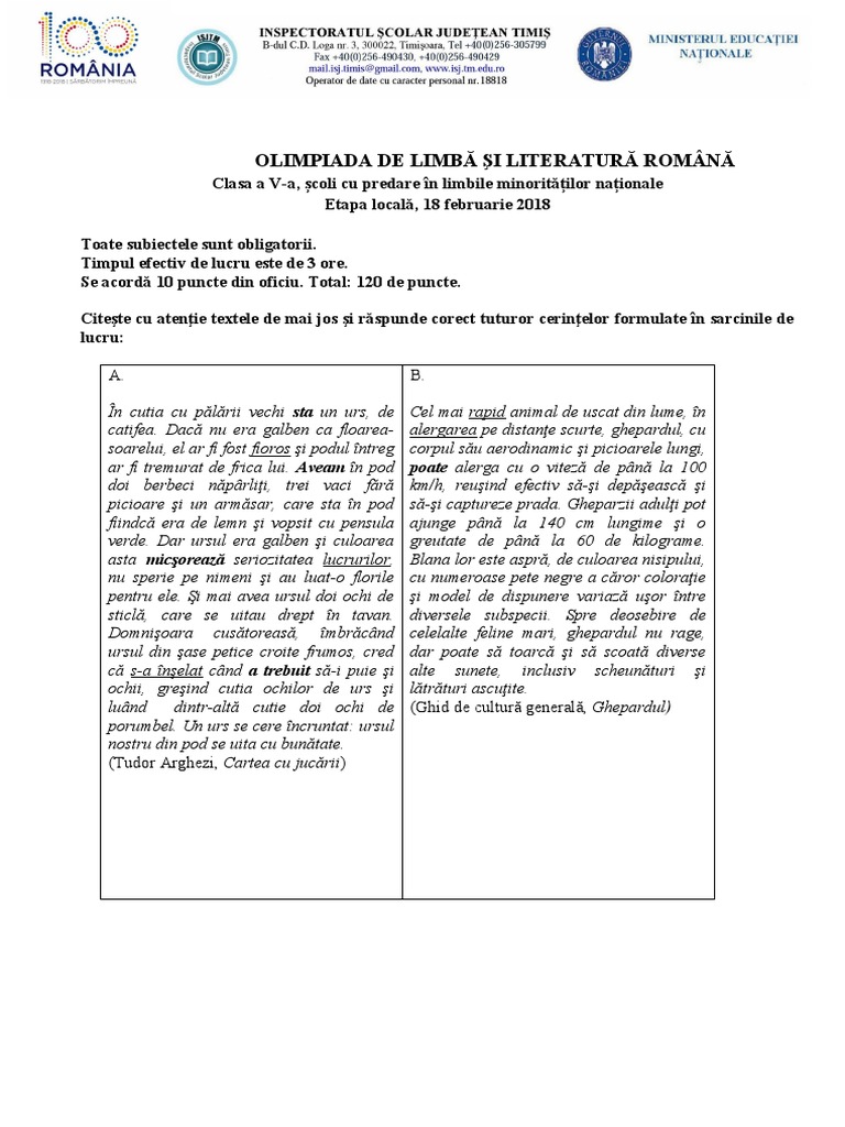 Subiect Minoritati 5 | PDF